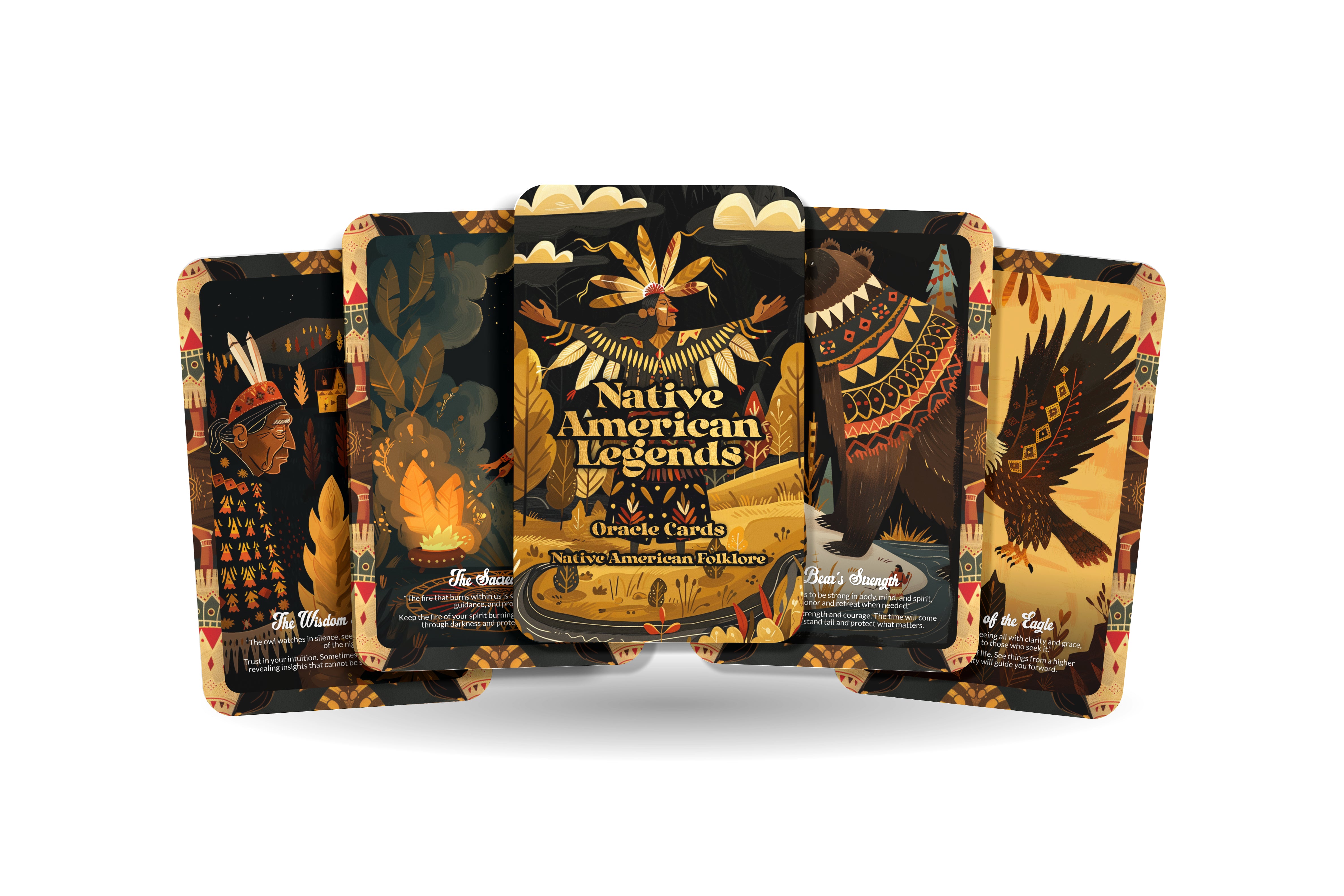 Native American Legends - 22 Oracle Cards - Connect to Earth’s Spirit ...