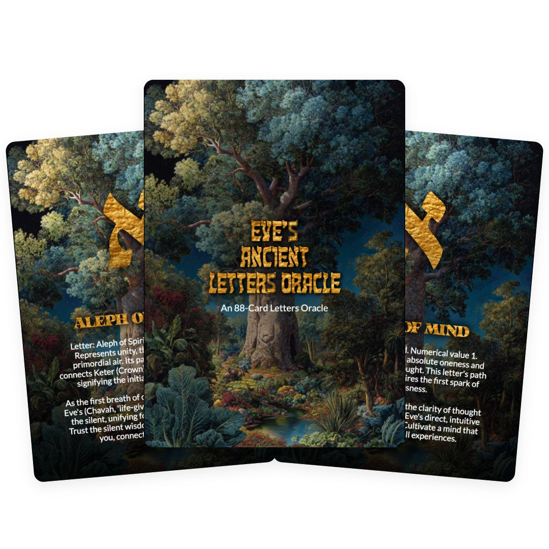 Eve's Ancient Letters Oracle - 88 Primordial Cards – Ibiza Tarot